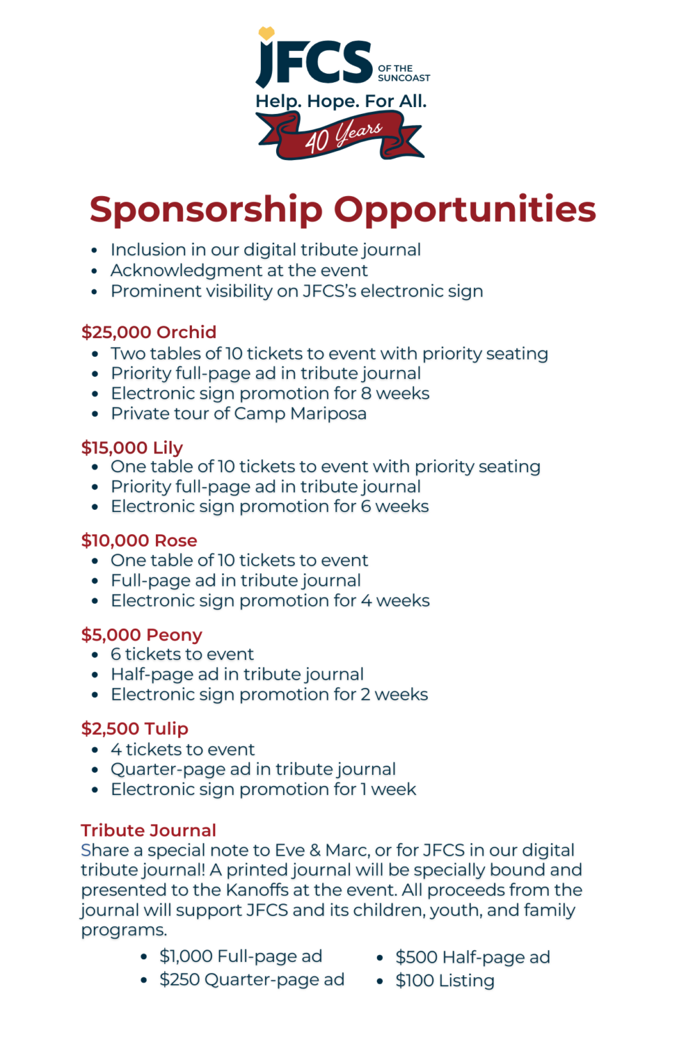 JFCS to Celebrate 40 Years of Service at This Year’s Hope in Bloom ...